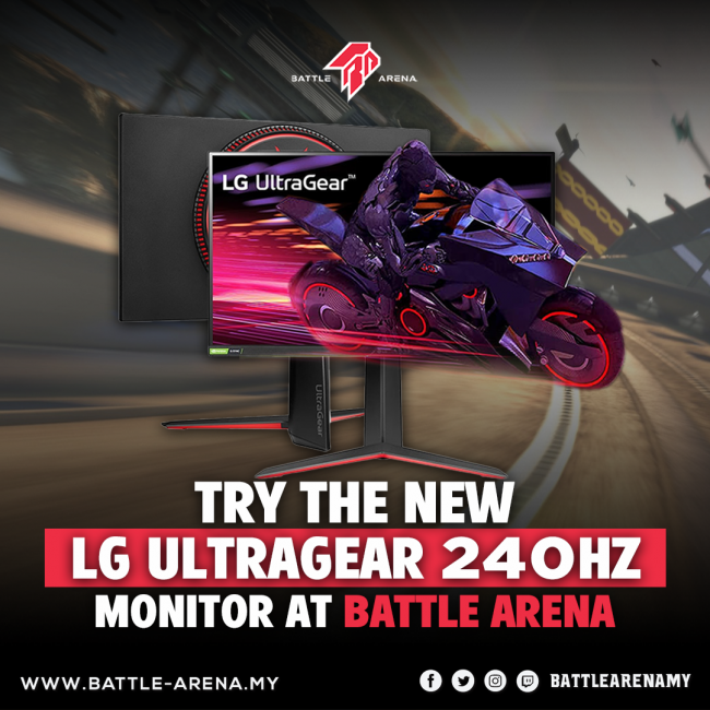 LG UltraGear 240Hz Gaming Monitor | Battle Arena Malaysia – Battle Arena